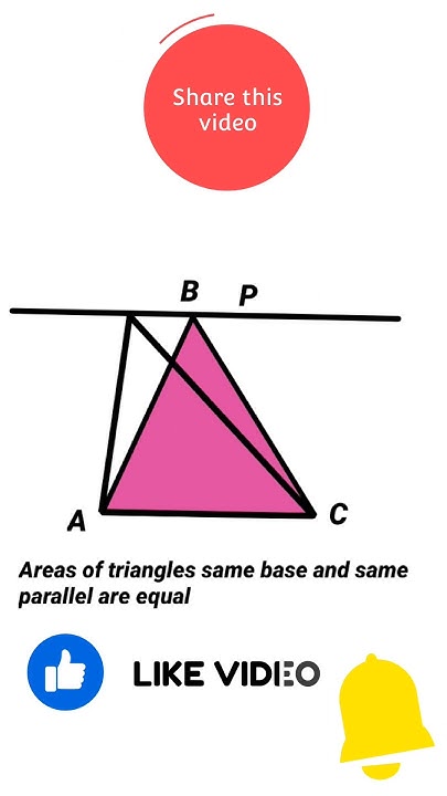 Two triangles on the same base and between the same parallel lines have equal areas. - YouTube