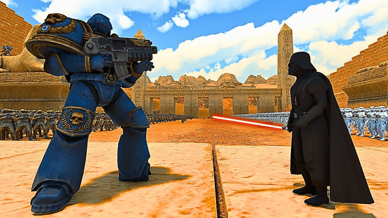 Who is stronger? Darth Vader`s army 50000 VS 5000 Warhammer 40k - YouTube