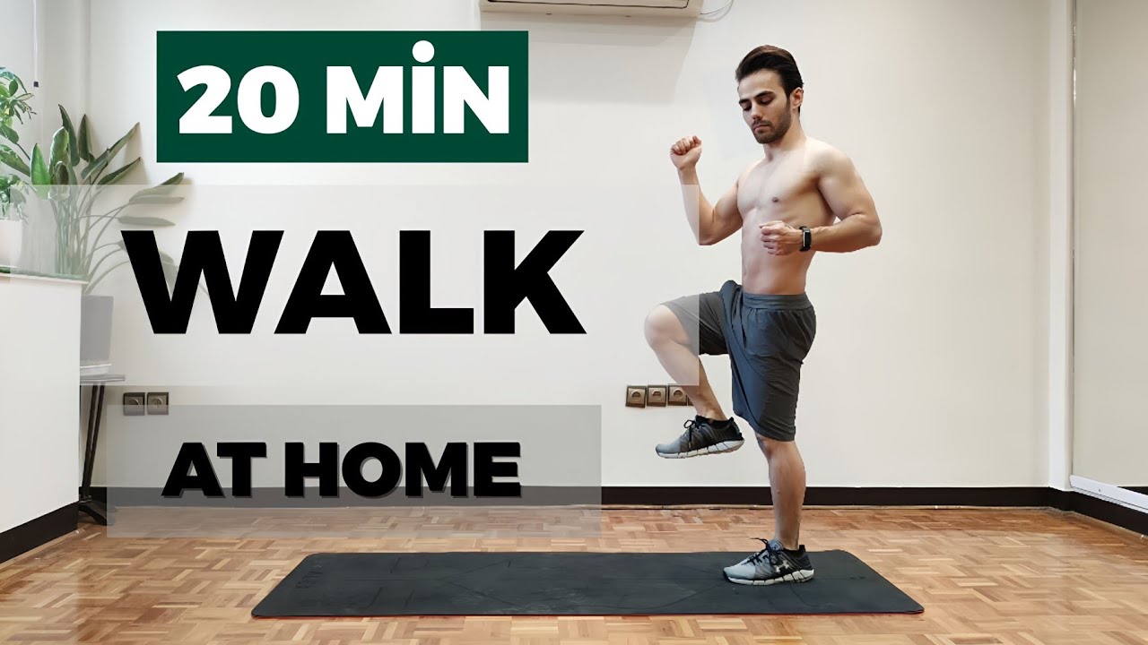 Walking Exercise for Weight Loss - 20 Minute Walk Workout at Home - YouTube