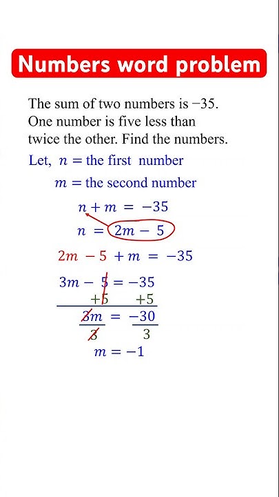 How to Solve Algebra Word Problem with System of Equations #algebra # ...