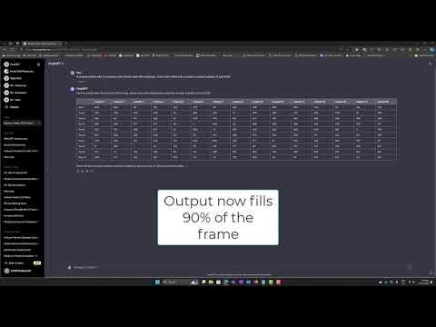 Resize and maximise the Chat GPT window output - YouTube