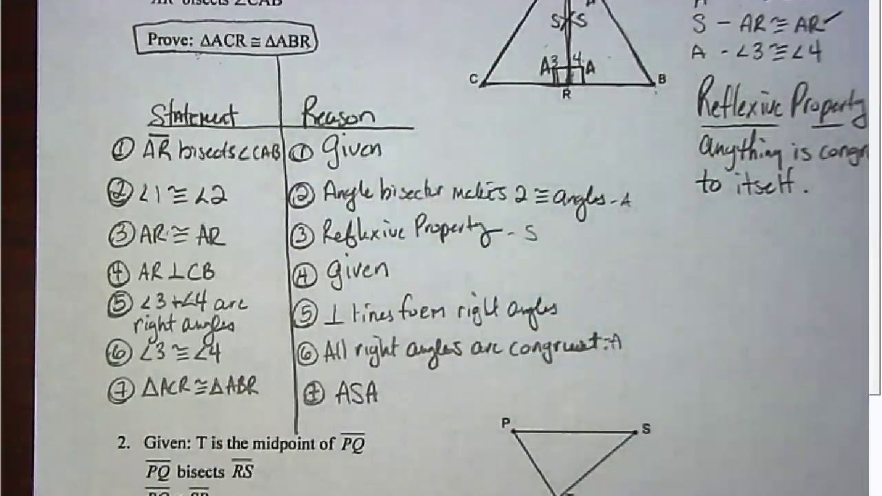 Triangle Proof SSS SAS ASA - YouTube