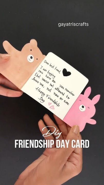 DIY Friendship Day Card #giftidea #friendship #friendshipday # ...