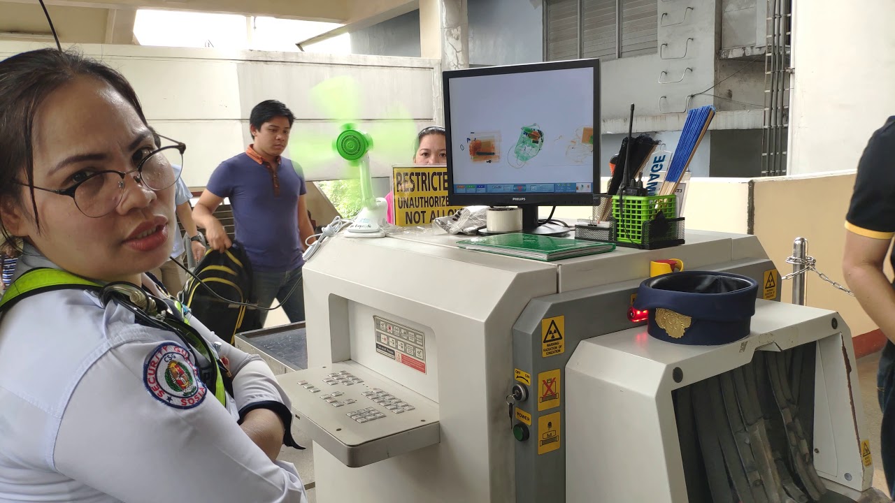 X Ray Scanner At MRT 3 Quezon Avenue Station - YouTube