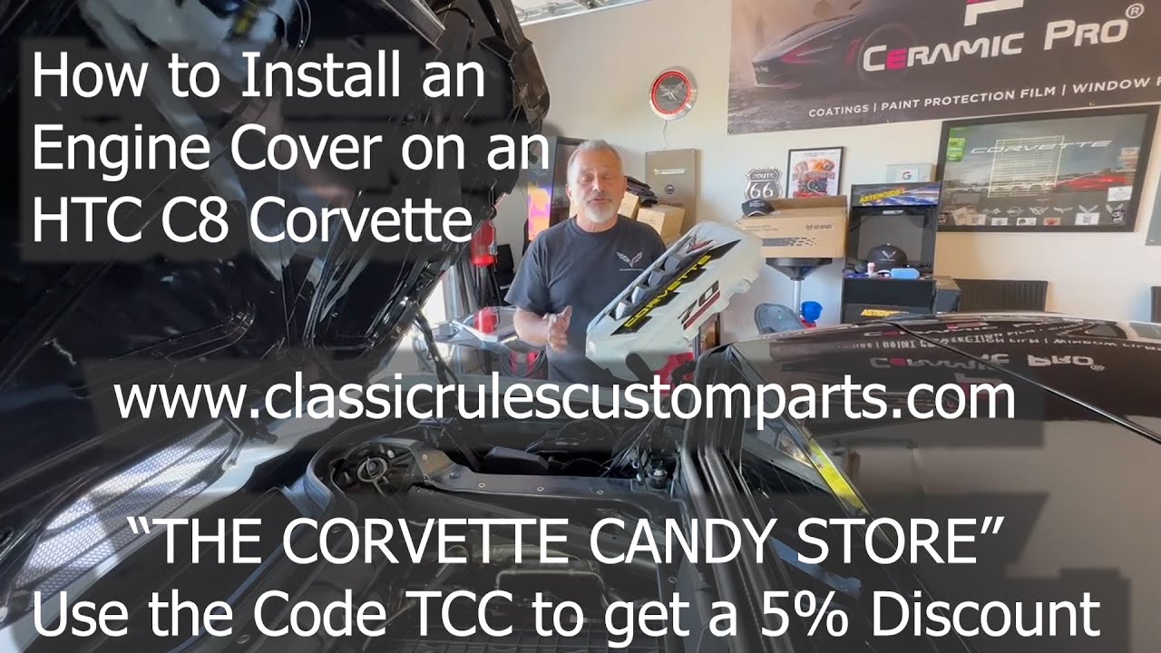 How to Install a Custom Engine Cover on a C8 HTC Corvette - YouTube