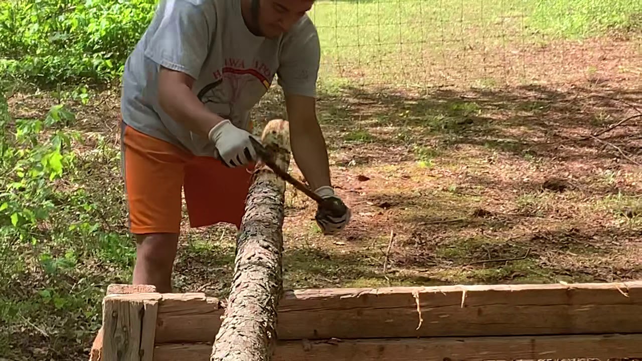 How to Skin a Tipi Pole - YouTube