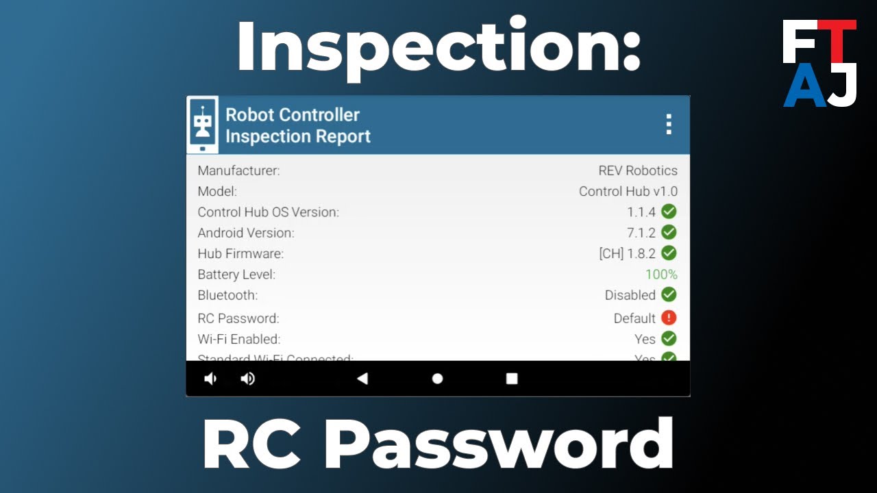 Inspection: RC Password | FIRST Tech Challenge - YouTube