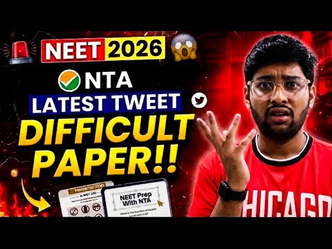 NTA latest Tweet on NEET 2026🙃| Big Blunder