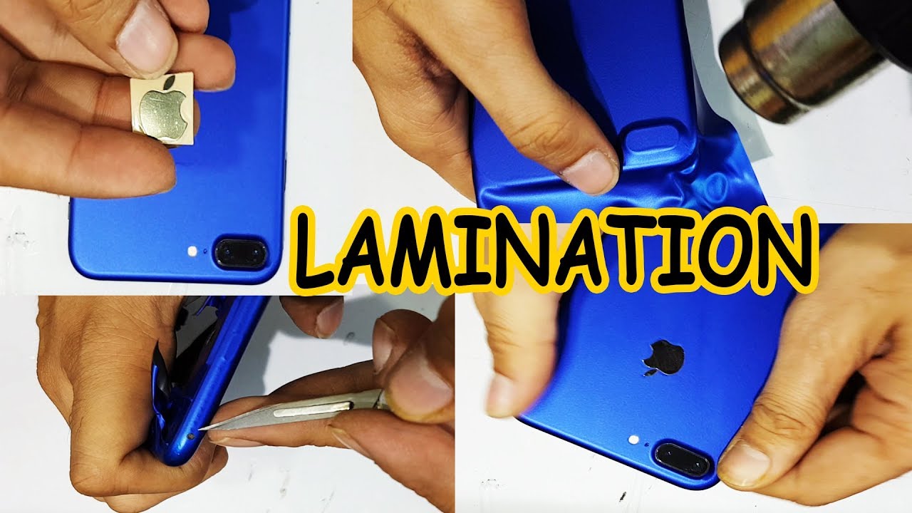 Iphone 7 Pluse Blue Color Lamination - YouTube