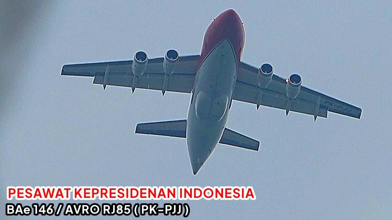 Hanya Terbang 9 Menit .. Take Off Pesawat Kepresidenan Indonesia BAe ...
