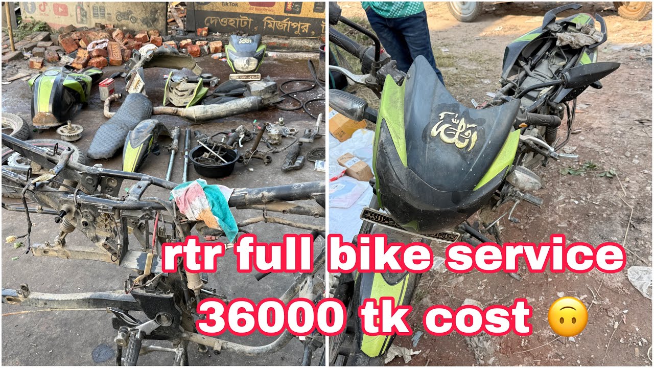 RTR full bike service // rtr full engine service // rtr Master service ...