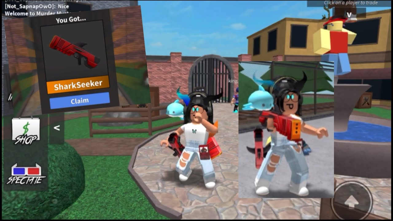 I got the mm2 roblox shark seeker nerf gun - YouTube