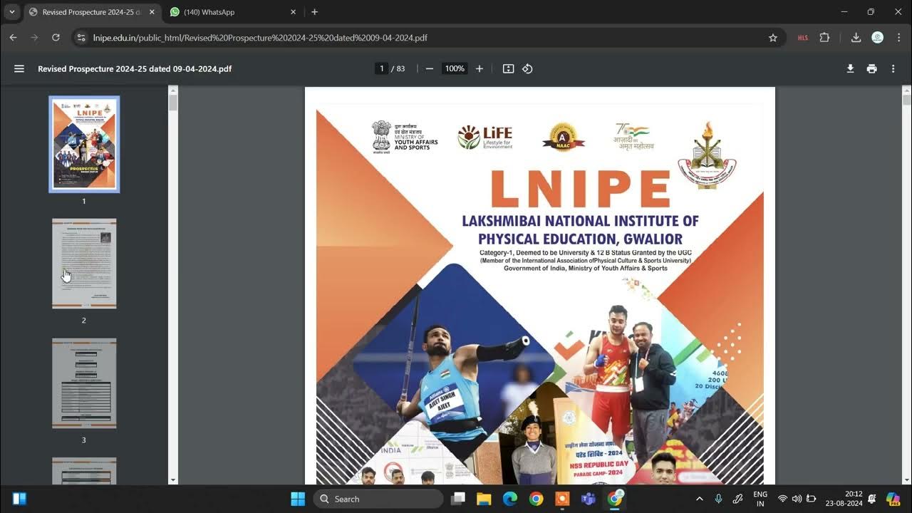 How to check LNIPE BPEd Entrance Results 2024 // Final Merit List Out #lnipe #decodingsports ...