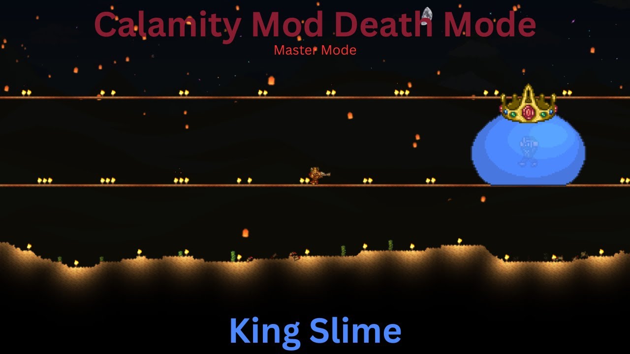 Calamity Death Mode King Slime Boss Fight (Terraria 1.4.4.9) - YouTube