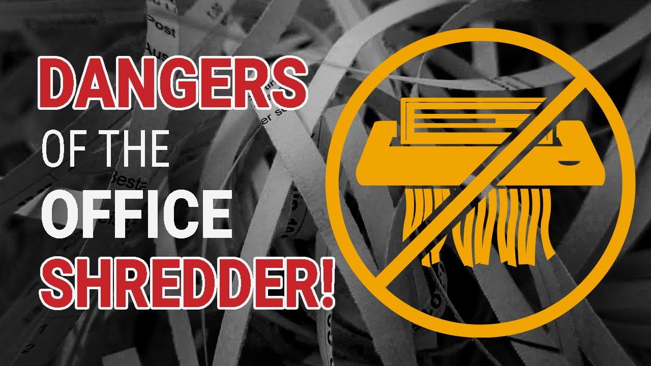 Dangers of the office shredder - YouTube