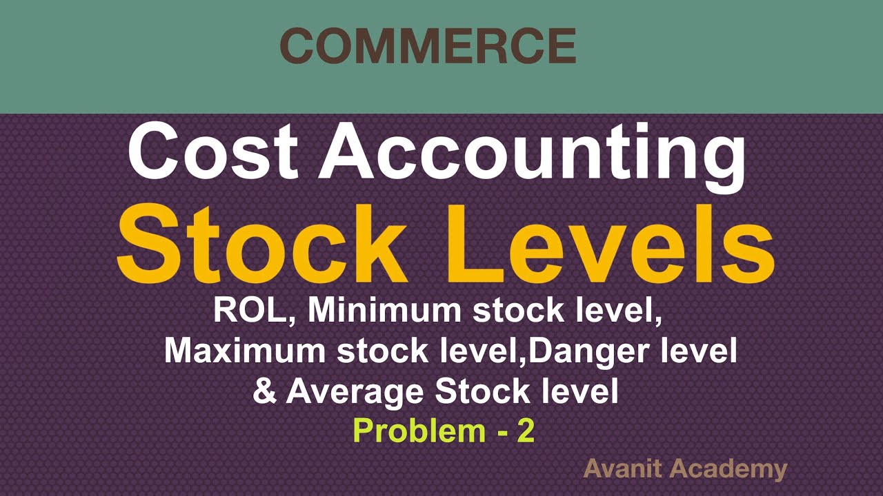 Problem on Stock Levels | 10 Marks Problem | Cost Accounting 1 | B.Com ...