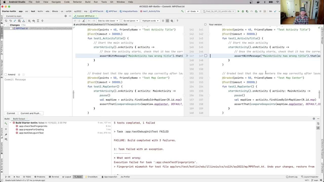 CS 124 Fall 2022: MP Debugging: Using Git to Identify and Undo Changes - YouTube
