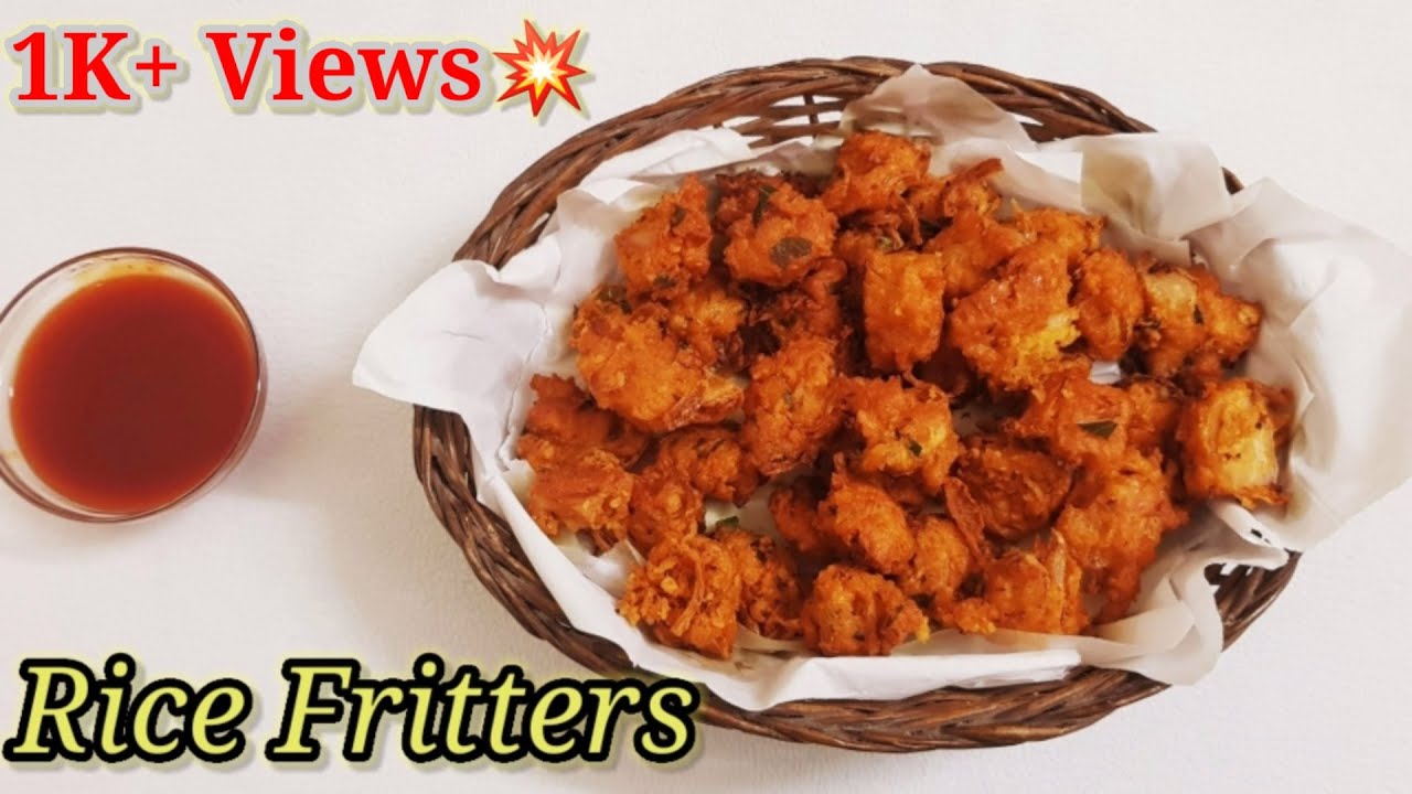 Rice Fritters - Crispy Snack From Leftover Rice - YouTube