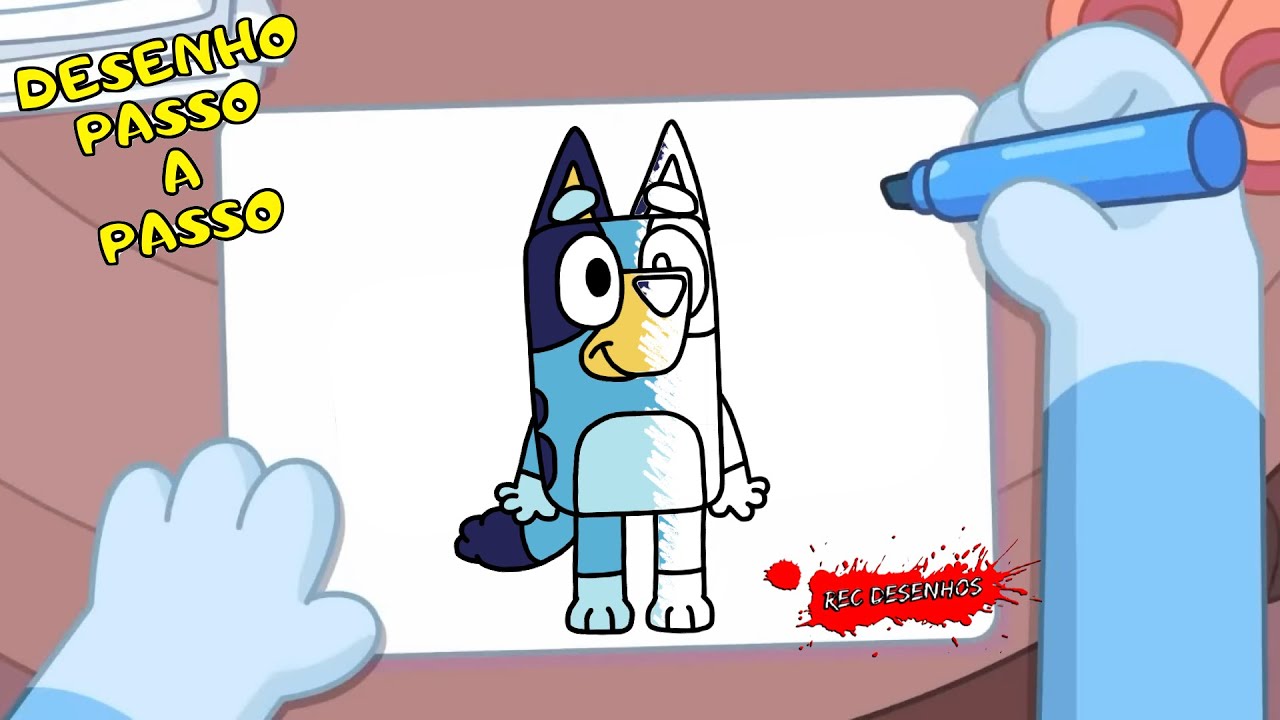 COMO DESENHAR a BLUEY | How to draw Bluey - YouTube