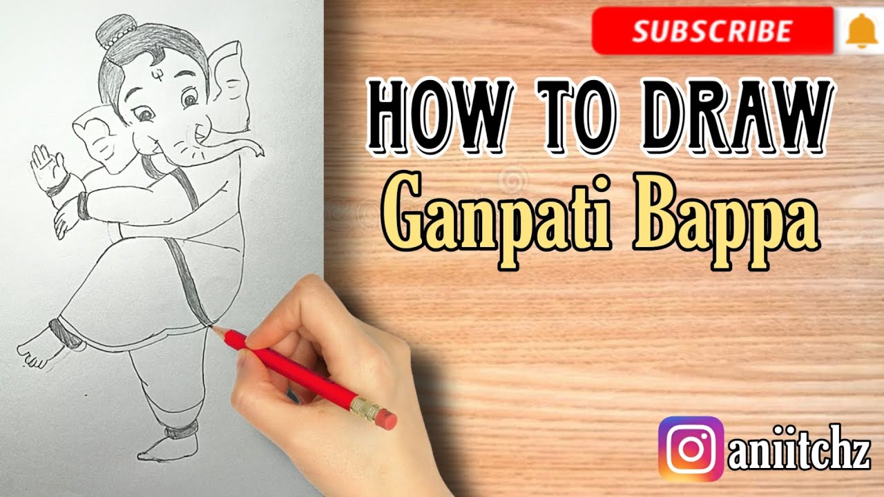 How To Draw Ganpati Bappa 😍|| Ganpati Bappa Drawing - YouTube
