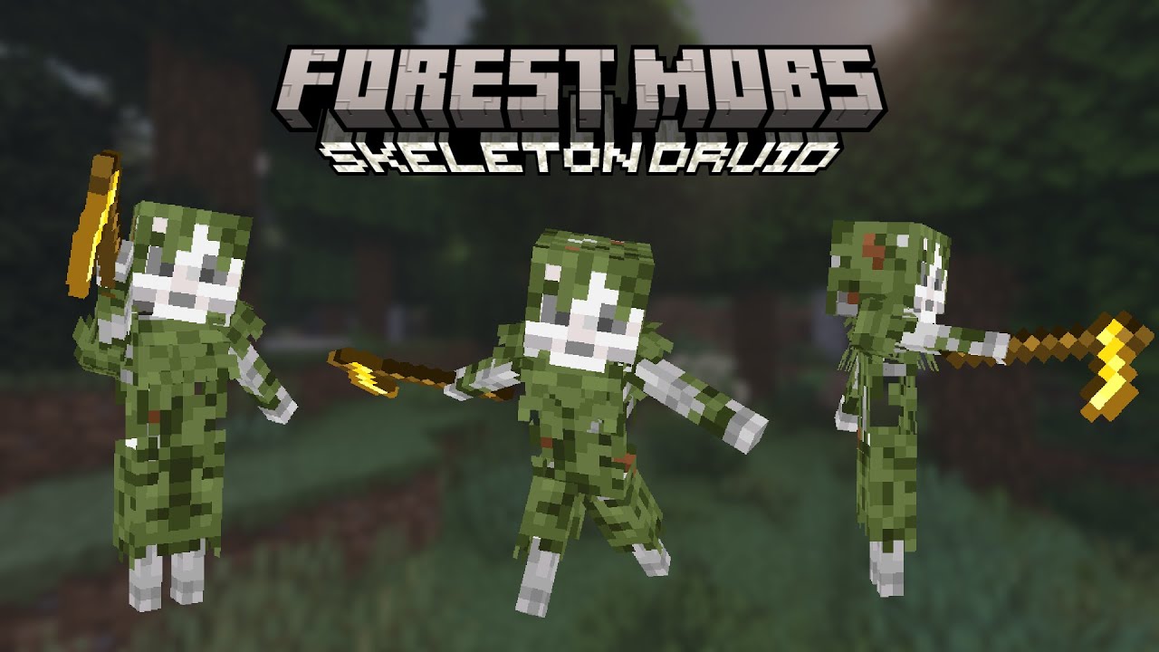 minecraft skeleton forest druid - YouTube