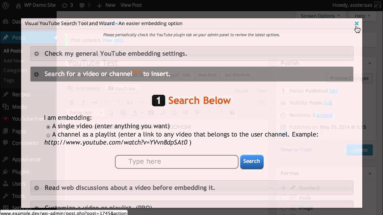 Control Youtube Embeds With Youtube For Wordpress Youtube