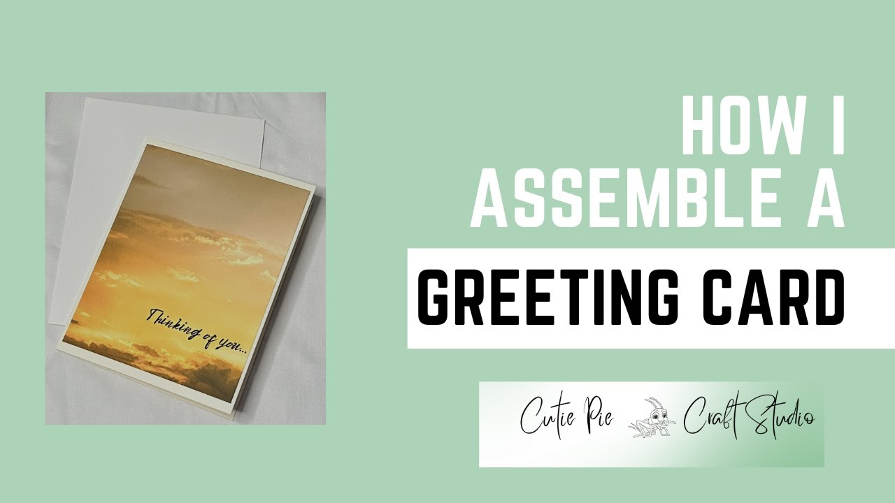 How I Assemble a Card for my Facebook & Etsy Shops - YouTube