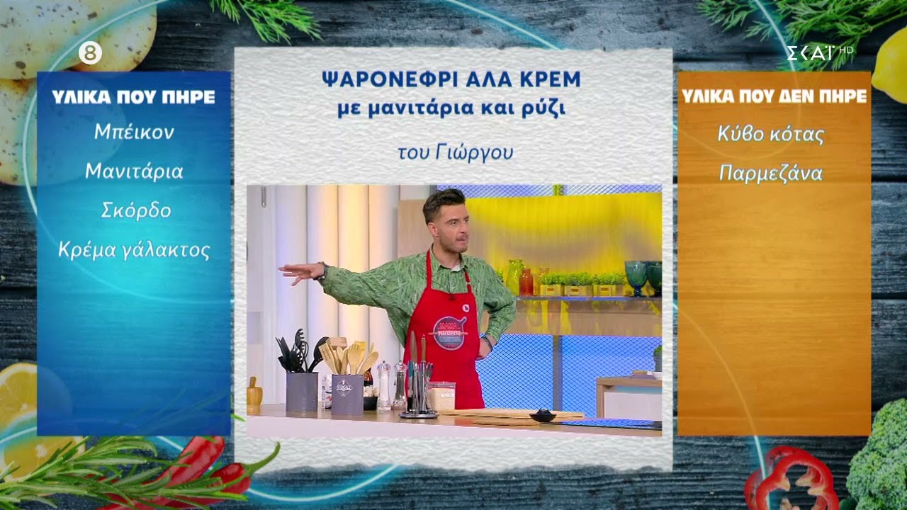 Ο Γιάννης και ο Γιώργος μαγειρεύουν ψαρονέφρι αλά κρεμ με μανιτάρια και ...