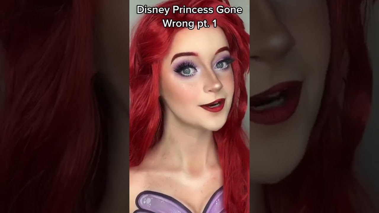Disney Princess Gone Wrong pt. 1?!?!😱 #makeup #shorts #disney - YouTube