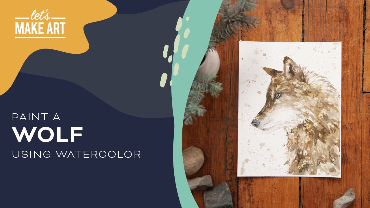Learn How To Paint A Wolf | Loose Watercolor Painting by Sarah Cray and ...