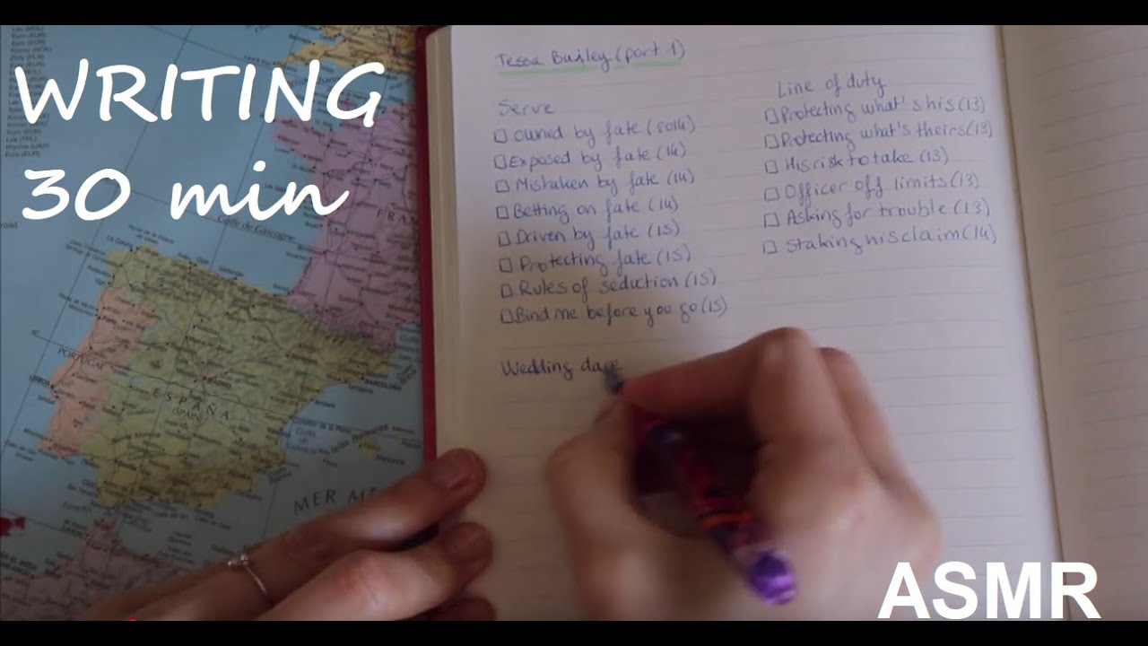 ASMR - Writing lists of books to read (part 4) - YouTube