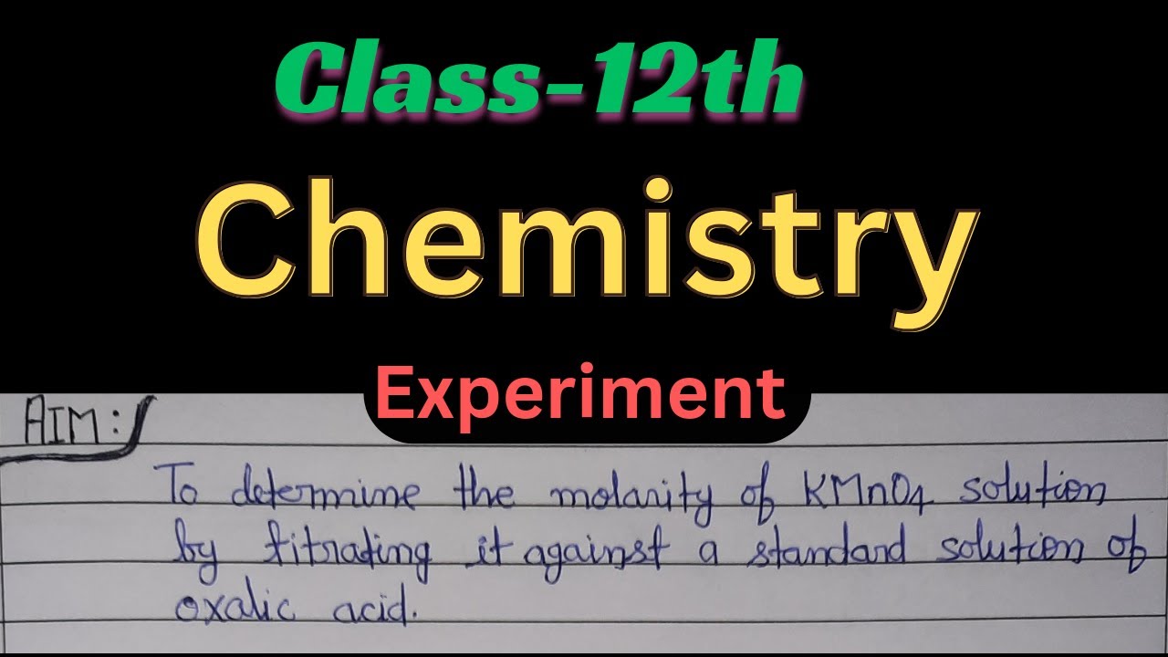 Determine the Molarity of KMnO4 Solution by Titrating it against a ...