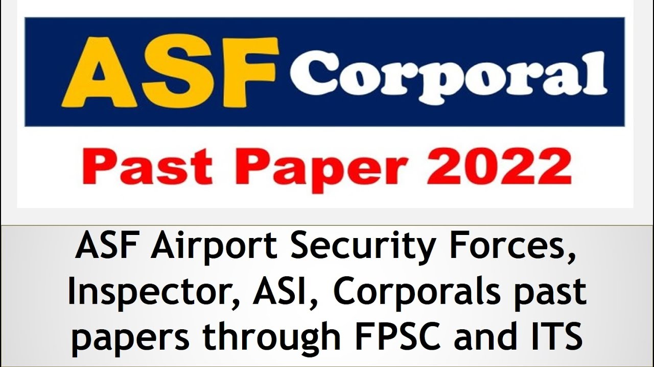 ASF Corporal Past Paper || ASF Corporal Paper 2022 - YouTube
