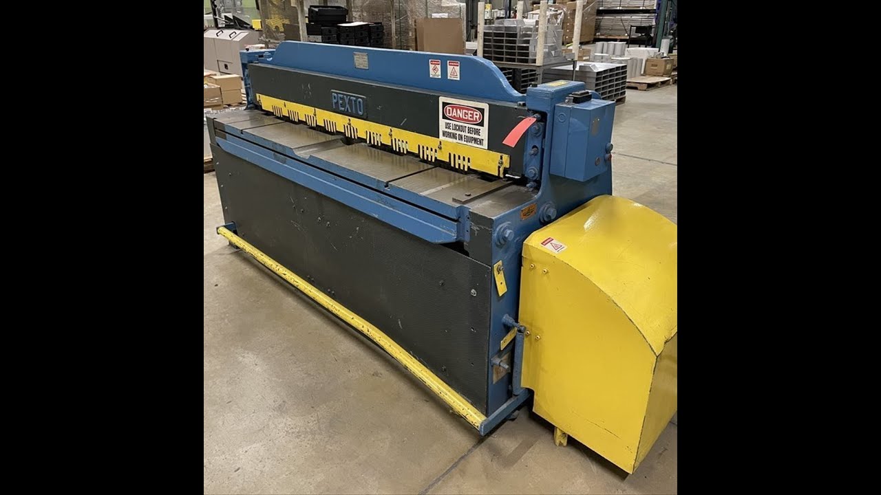 PEXTO 14/U/6E6' x 14 GA Power Squaring Shear - YouTube