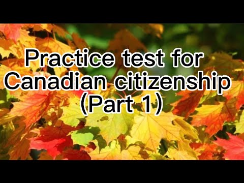 Practice test for Canadian citizenship (Part 1). - YouTube
