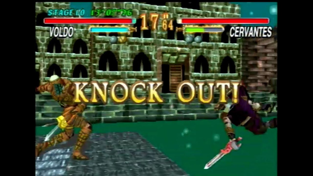 Soul Edge PS1 - Arcade Mode with Voldo - YouTube