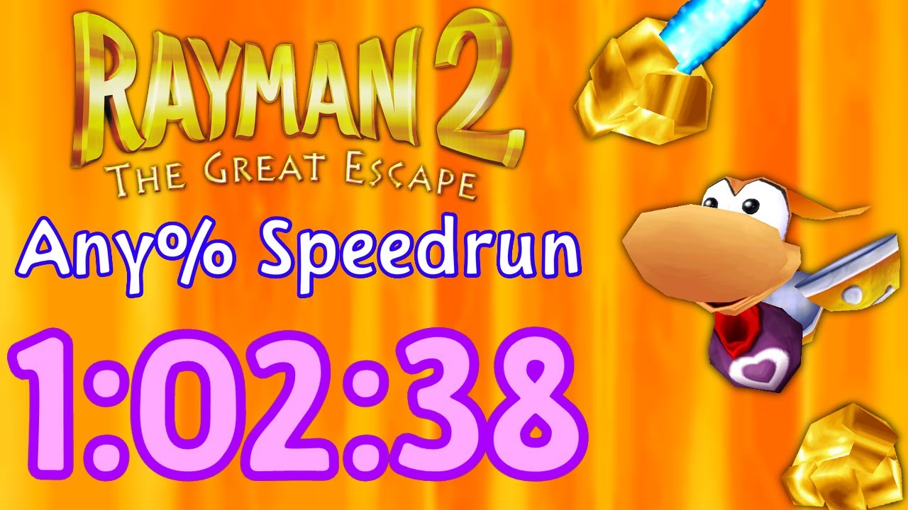 Rayman 2: The Great Escape Any% Speedrun former WR in 1:02:38 - YouTube