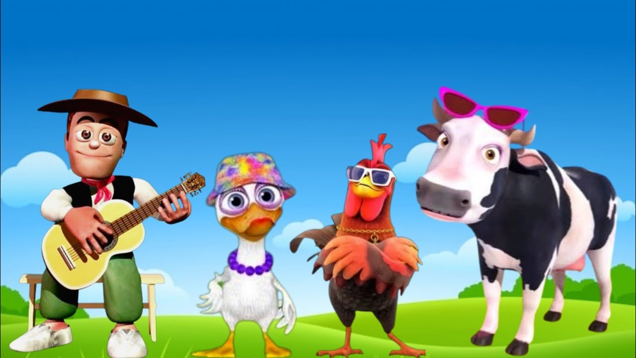 El Pollito Pío 3D - El Toro y Tractor - Canciones de la Granja de Zenón ...