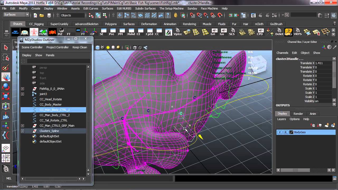 Tutorial: Rig a Fish in Maya - Video 6 - YouTube