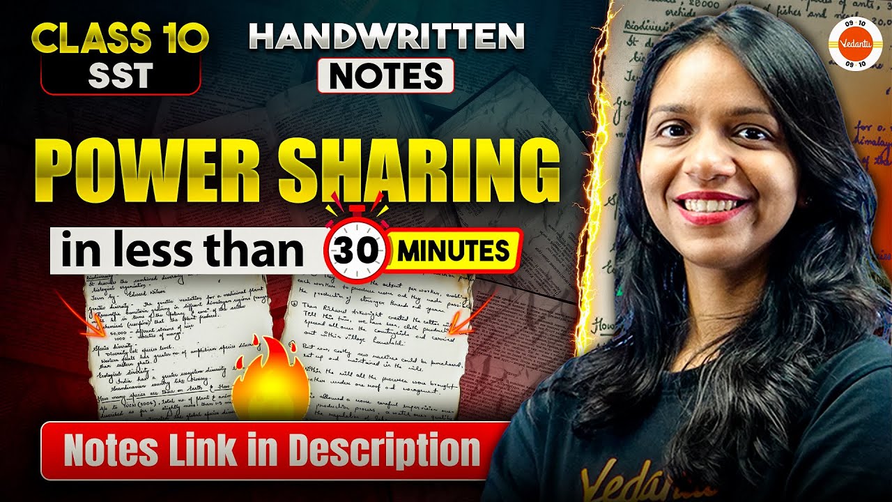 Class 10 SST Power Sharing Explained Using Topper's Notes in Less Than ...