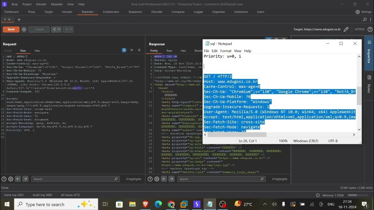 SQL Injection via user-agent and Referer | SQLI by user agent and referer | sql poc | bug bounty ...