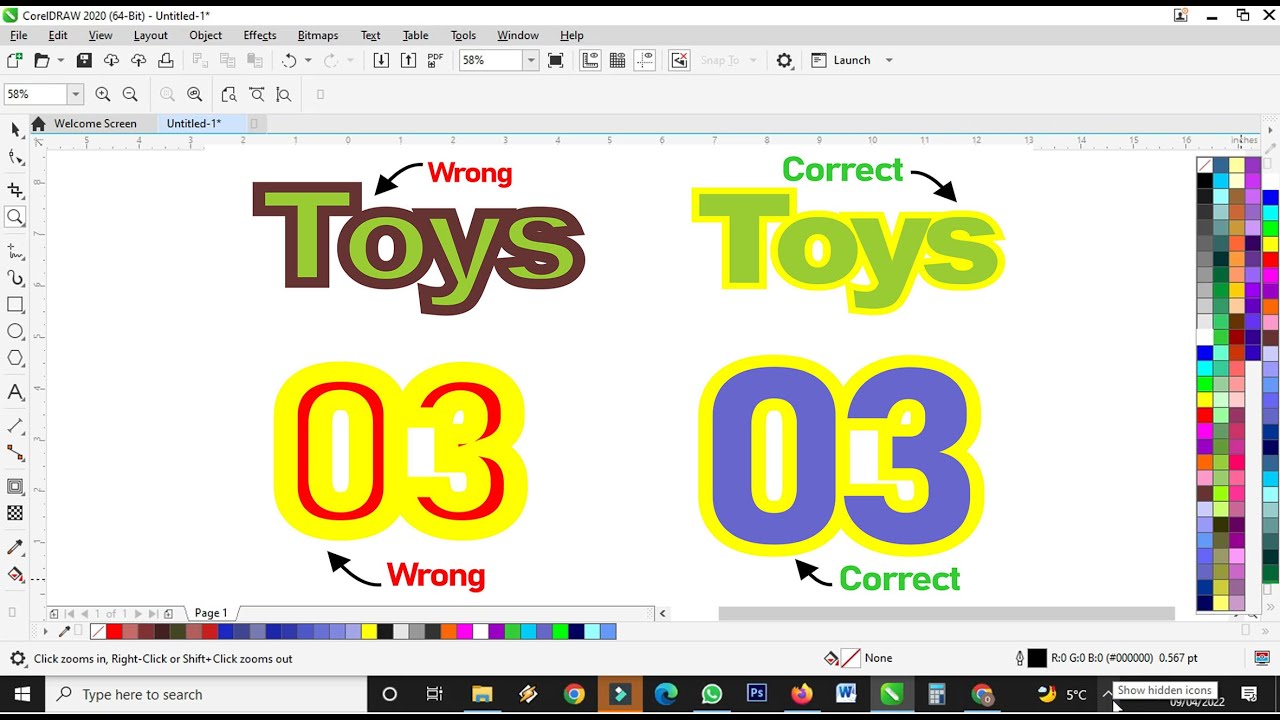 How to Apply Outline to Font / Corel Draw Tutorials / Best Tips in ...