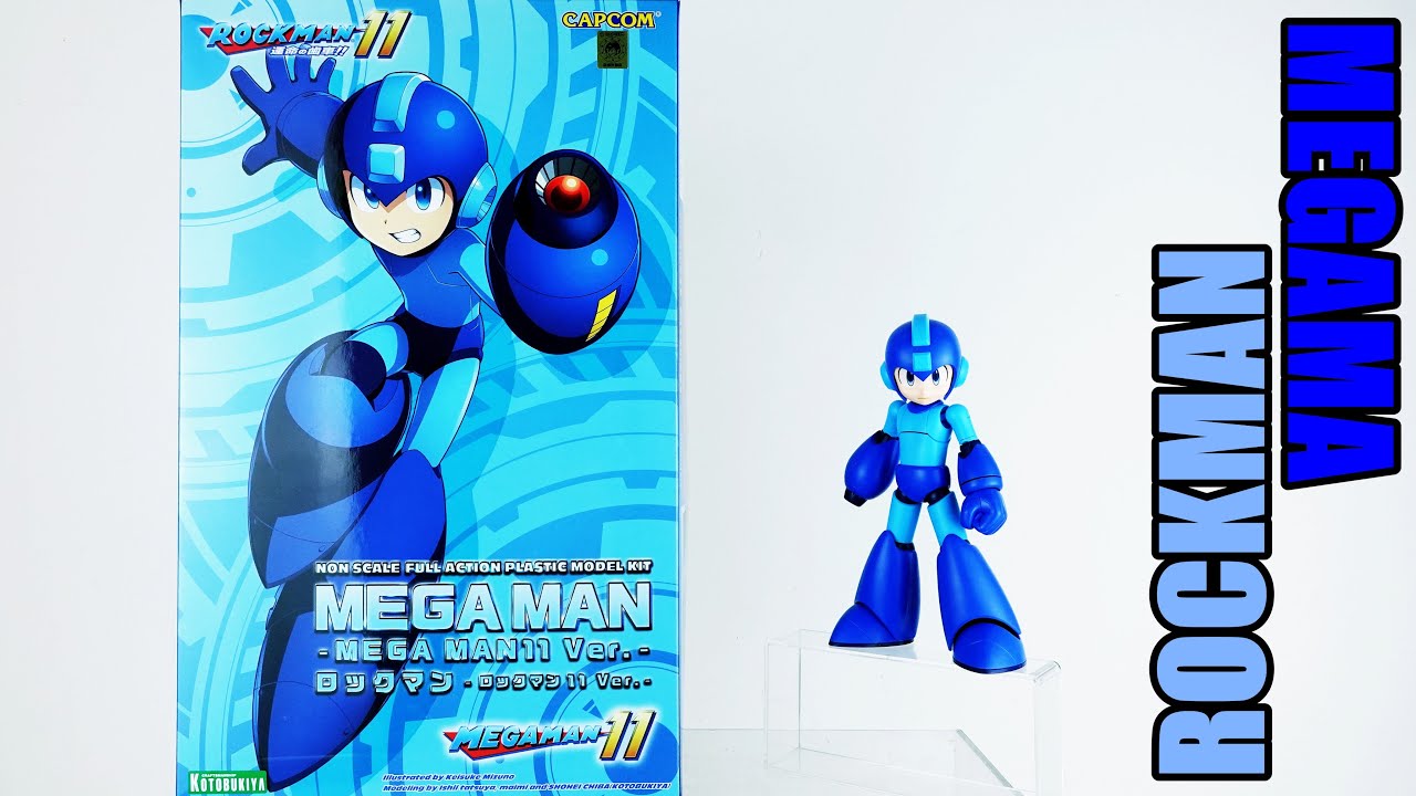 Review NON SCALE FULL ACTION PLASTIC MODEL KIT MEGAMAN 11 ver - YouTube