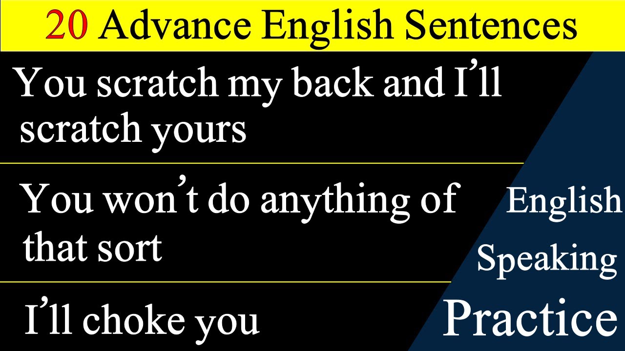 20 English Sentences | Learn English | Speak English | English Online ...
