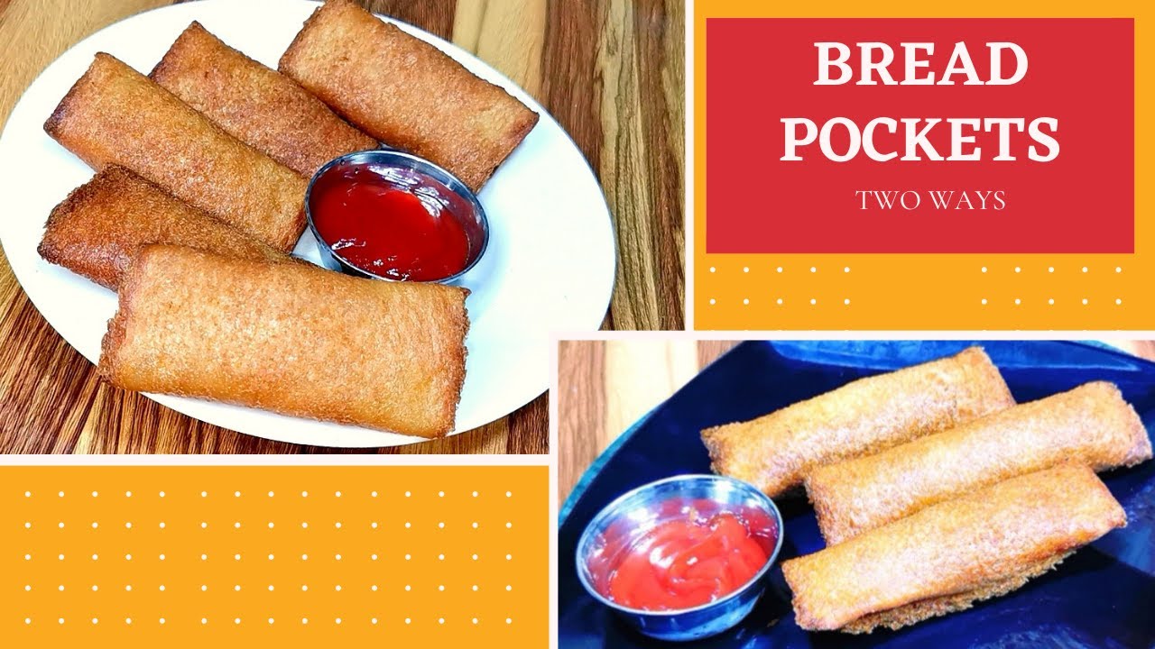 Bread Pockets 2 ways | Paneer Stuffed Bread Pockets | Veggies Stuffed ...