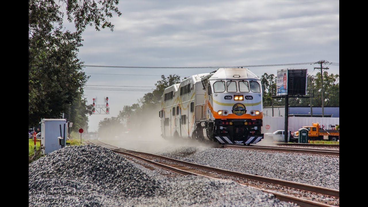 SunRail Phase II Test Train & More Around the CFRC - YouTube