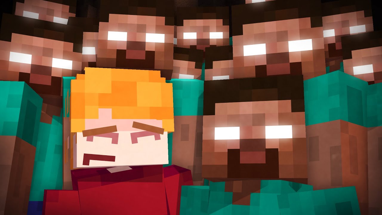Minecraft with my friends Herobrine & Herobrine & Herobrine & Herobrine ...