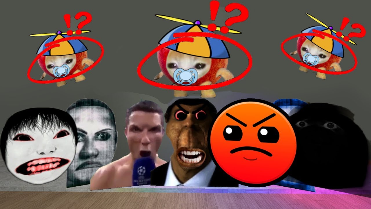 All The Angry Nextbots Wants me to find Baby Apple Cat - YouTube