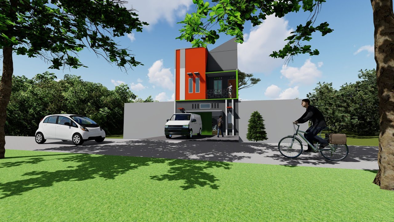 DESAIN GUDANG DAN MESS KARYAWAN BERGAYA MINIMALIS. - YouTube