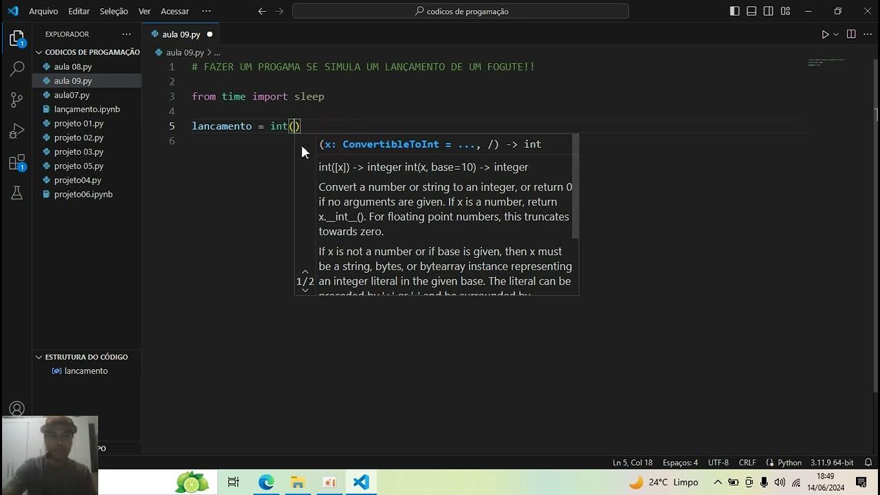MEU PRIMEIRO PROGAMA EM PYTHON - YouTube